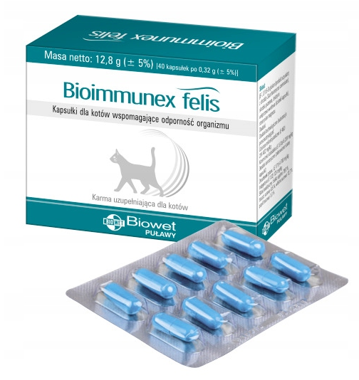 Bioimmunex Felis Biowet Kapsułki wspomagające odporność kota kotów 10 ...