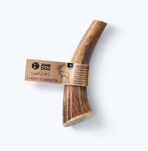 JOHN DOG Poroże róg jelenia gryzak naturalny czyści zęby psa twardy ...