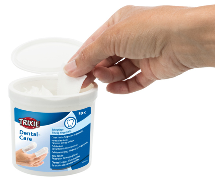 TRIXIE Nakładki na palec mokre do czyszczenia zębów psa kota królika 50 ...