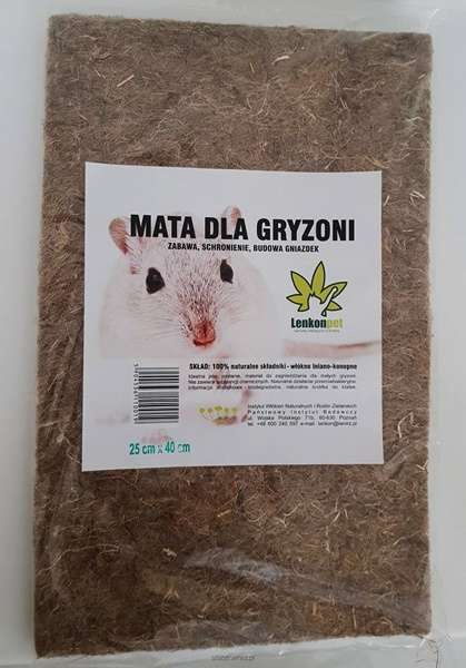 Mata konopna EKO BIO ściółka podkład klatki królika kawi gryzoni 40x25 ...